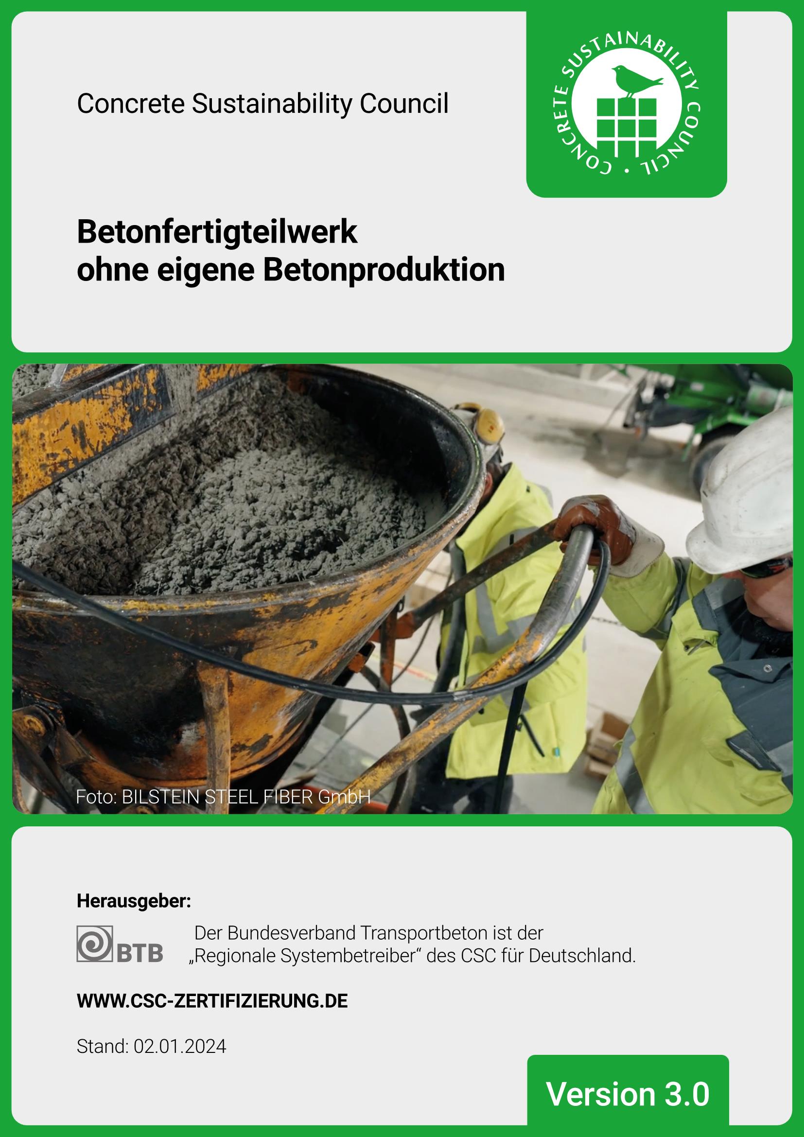 Downloads zum Concrete Sustainability Council (CSC) in Deutschland