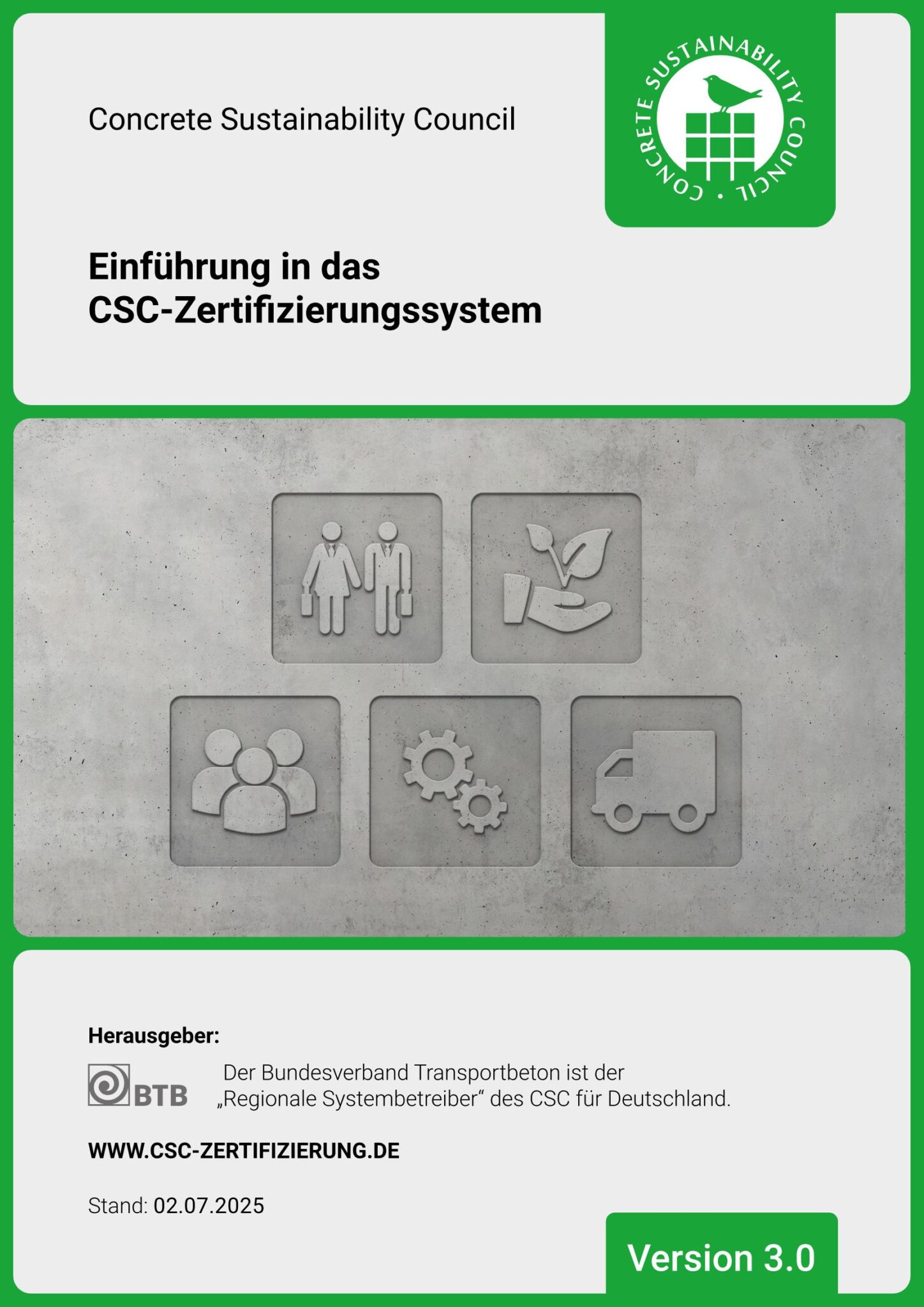 Downloads zum Concrete Sustainability Council (CSC) in Deutschland